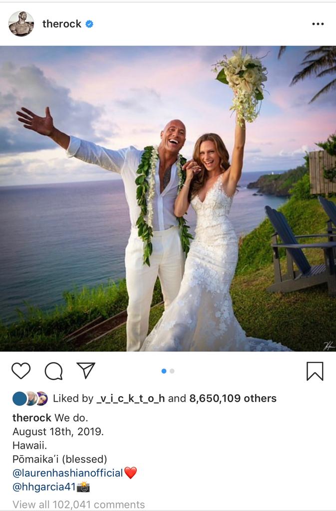 Dwayne johnson wedding dates lauren hashian | Beachweddingtips.com