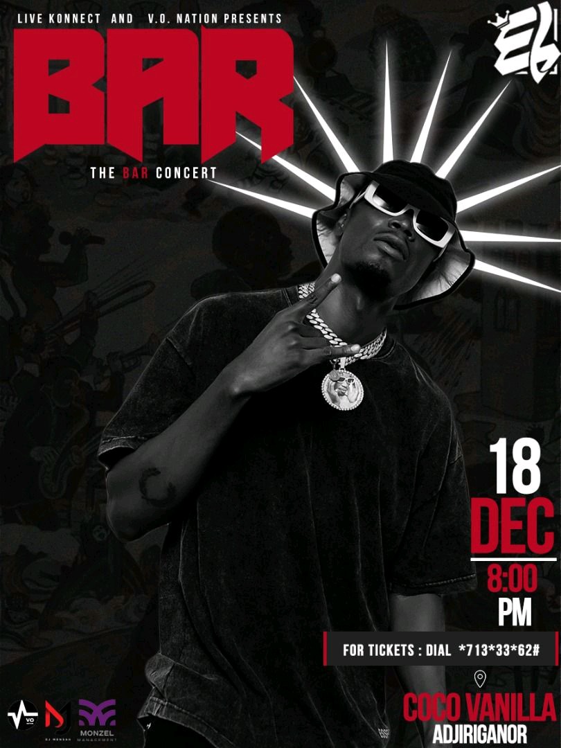 E.L’S ‘’BAR 6’’ CONCERT TO LIGHT UP THE CAPITAL ON DECEMBER 18 | Boombuzz